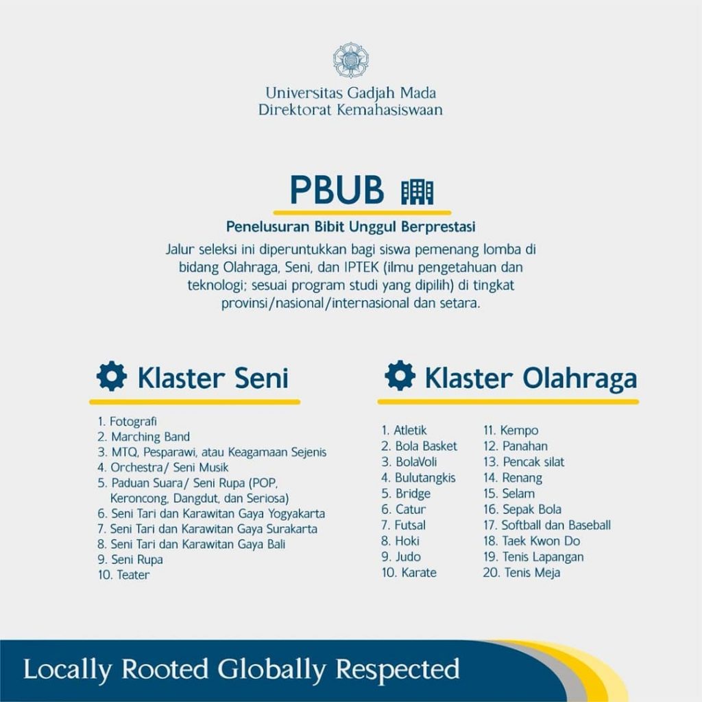 Pendaftaran Penelusuran Bibit Unggul Berprestasi (PBUB) – Fakultas Filsafat