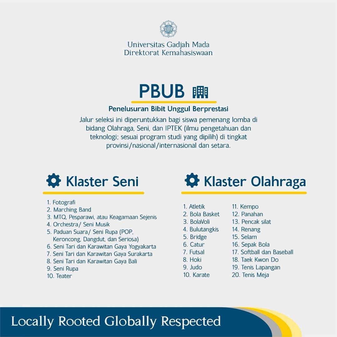 Pendaftaran Penelusuran Bibit Unggul Berprestasi (PBUB) – Fakultas Filsafat